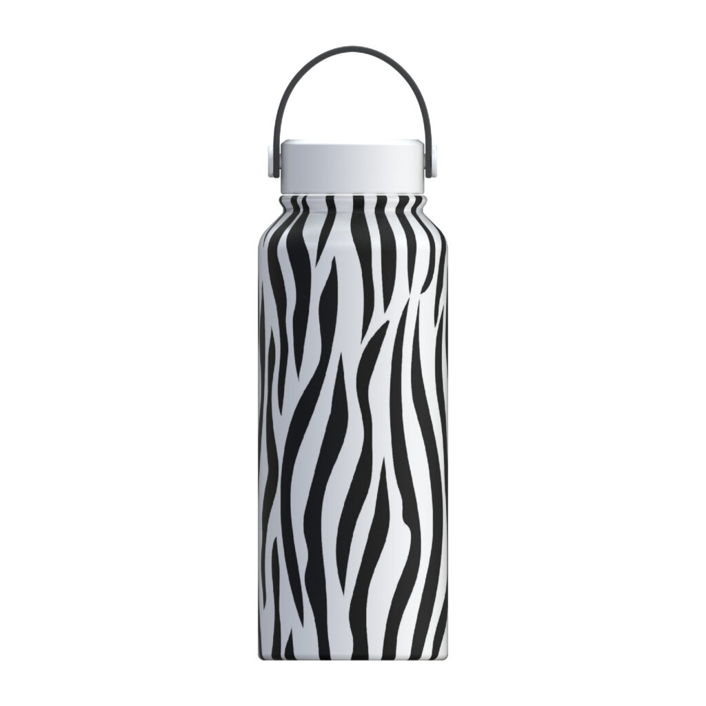 1000ml/32oz Insulated Bottle with Lid Zebra - gladerlife.com